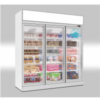 China Fan cooling vertical commercial freezer glass door supermarket showcase refrigerator for sale