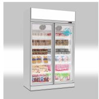 China Meat Seafood Display Fridge Glass Door Upright Freezer Showcase for sale
