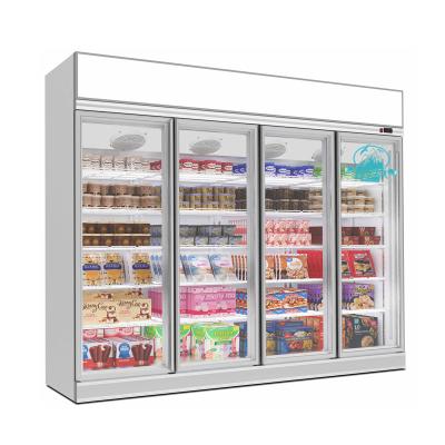 China Wholesale supermarket glass door display freezer commercial refrigerator freezer for sale