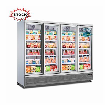 China Wholesale supermarket glass door display freezer commercial refrigerator freezer for sale