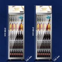 China Drink Display Refrigerator Supermarket Single Door Vertical Beverage Cooler for sale