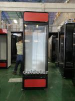 China Automatic Defrost Glass Door Beverage Freezer Upright Display Fridge for sale