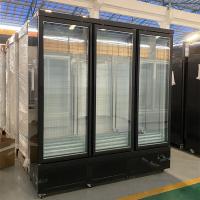China RUIBEI Auto Defrost Upright Beverages Showcase Double Glass Doors Freezer Refrigerator for sale