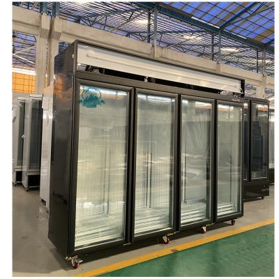 China Supermarket 1-2-3-4 Door Ice Cream Cooler Upright Freezer for sale