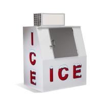 China Commercial Single Door Ice Storage Merchandiser With Sticker for sale