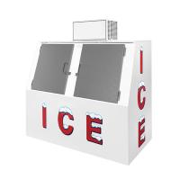 China Commercial 2 Doors Bagged Ice Cube Merchandiser Storage Freezer Box Containers for sale
