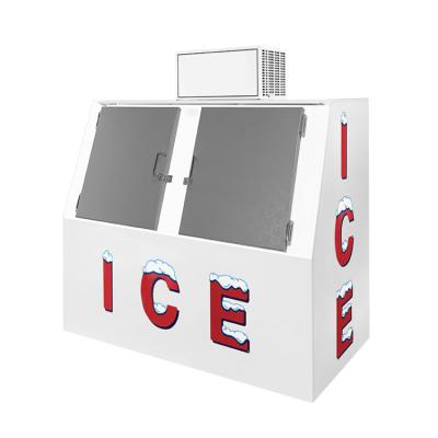 China Commercial 2 Doors Bagged Ice Cube Merchandiser Storage Freezer Box Containers for sale