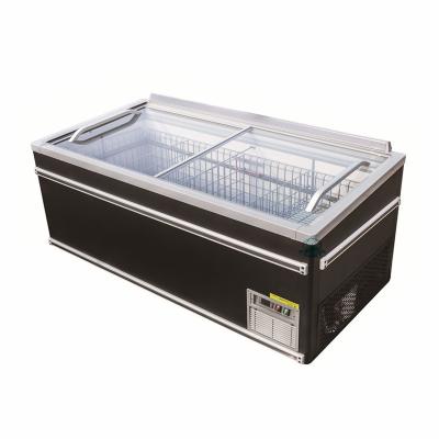China ETL Certification Supermarket Island Freezer For Meat Seafood Chicken for sale