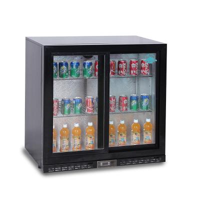 China 2 Swing Doors Fan Cooling Under Counter Back Bar Drink Fridge Cooler for sale