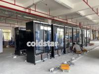 China Double Door Vertical Refrigerator Showcase Energy Drink Cold Storage Display Fridge for sale