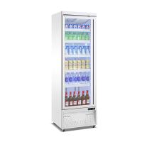 China Single Glass Door Supermarket Fan Cooling Upright Cooler Freezer Showcase for sale