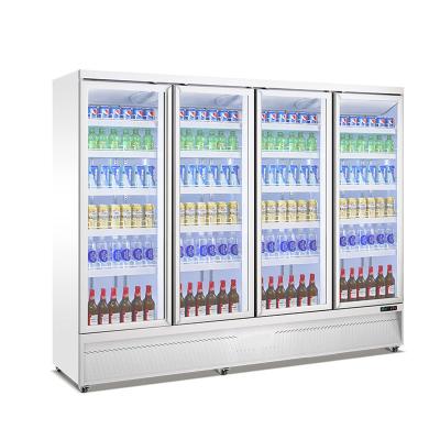 China Commercial 4 Doors Upright Beverage Display Cooler for sale