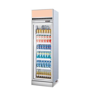 China 450L Vertical Beverage Cooler Supermarket Refrigerated Display Case for sale