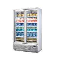 China Commercial Upright Display Beverage Cooler With Glass Door for sale
