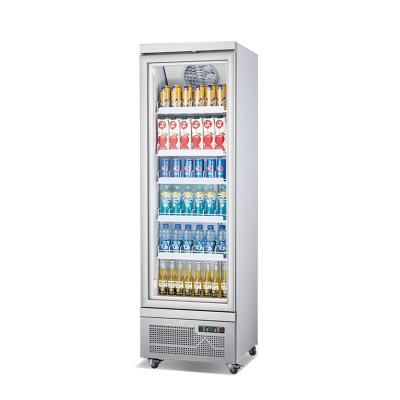 China Supermarket Merchandise Glass Door Fan Cooling Display Refrigerator Beverage Cooler for sale
