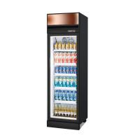 China Supermarket Display Refrigerators 400L Glass Door Beer Fridge Upright Drink Beverage Cooler for sale
