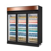 China Glass Door Commercial Refrigerated Showcase For Supermarket for sale