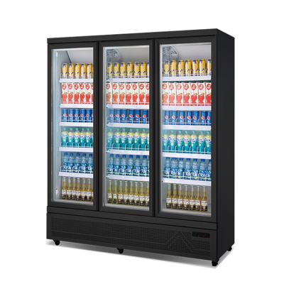 China R290 Upright Glass Door Soft Drink Display Cooler For Supermarket for sale