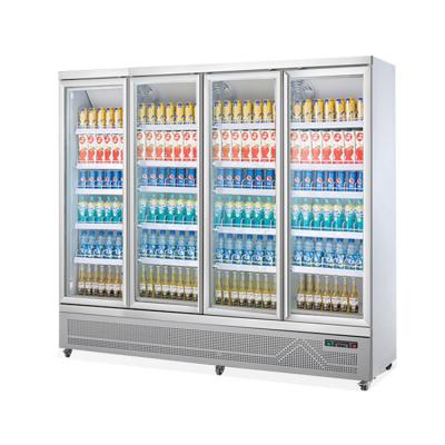 China Commercial Refrigerated Beverage Coolers Glass Door Refrigerator Showcase for sale