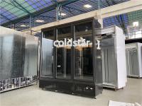 China Triple Glass Door Display Freezer Cooler Drink Milk Beverage Refrigerated Showcase With Fan Cooling for sale