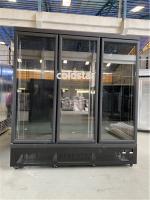 China Triple Glass Door Vertical Freezer With Auto Defrost System Upright Ice Cream Freezer for sale