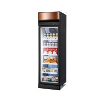 China Supermarket Upright Freezing Showcase 400L Meat Beef Seafood Freezer for sale