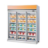 China Fridge High Efficiency Upright Freezer Glass Door Showcase for sale