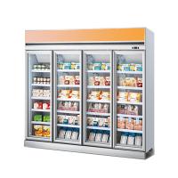 China 4 Doors Supermarket Refrigeration Equipment Upright Freezer Showcase for sale