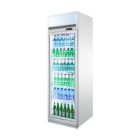 China Refrigeration Single Glass Door Vertical Beverage Refrigerator for sale