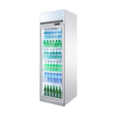 China Refrigeration Single Glass Door Vertical Beverage Refrigerator for sale
