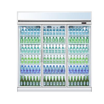 China -18 To -20 2 /3/4 Door Top Mount Showcase Upright Refrigerator Freezer For Supermarket for sale