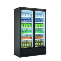 China Commercial Upright Glass Door Refrigerated Showcase Supermarket Multi Deck Beverage Cooler for sale