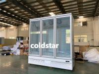China Supermarket Refrigeration Equipment Commercial Glass 3 Doors Upright Display Refrigerator for sale