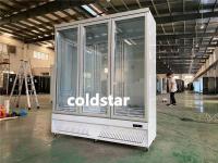 China Commercial Beverage Cooler 3 Doors Display Fridge Upright Glass Refrigerated Showcase for sale