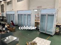 China Commercial Refrigerated Display Case Double Door Display Fridge Showcase for sale