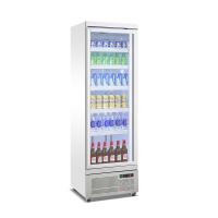 China Glass Door Drinks Fridge Soft Drink Beer Refrigerated Display Coolers Upright Single Door Cooler for sale
