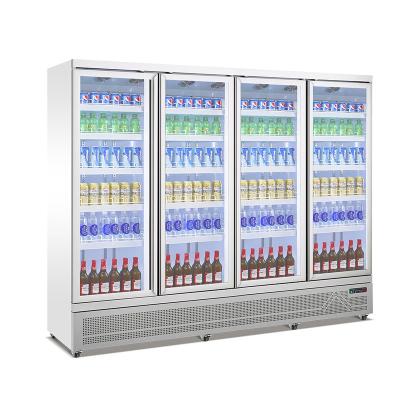 China Commercial Beverage Chiller Soft Drink Refrigerator With Glass Door for sale