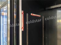 China Commercial Drink Milk Chiller Upright Glass Door Display Refrigerator With Digital Controller for sale