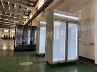 China Commercial Refrigerated Display Case Double Door Display Fridge Showcase for sale