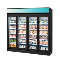 China Commercial Upright Beverage Refrigerated Showcase Glass Door Refrigerator for sale