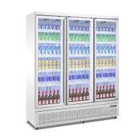 China Commercial Refrigerated Showcase Glass Door Upright Fridge For Energy Drink Display for sale