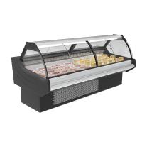 China Supermarket restaurant deli display case Meat Chiller Self-service fresh food display stand for sale