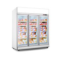 China Vertical Freezer Display Case Glass Door Fridge For Supermarket And Store for sale