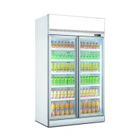 China Professional Display Chiller Double Door Display Refrigerator Freezer for sale