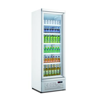 China 400L Beverages Upright Energy Drink Display Fridge Cooler With Glass Door for sale