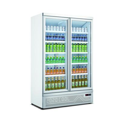 China R134A Cold Drink Coolers 2 Glass Doors Refrigerator for sale