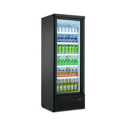 China Glass Door Beverage Cooler 450L Upright Soft Drink Beer Refrigerated Display Case for sale