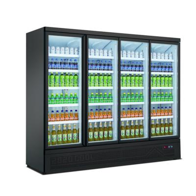 China Supermarket Display Refrigerator Glass Door Freezer Display Cabinets Commercial Refrigerator For Beverages for sale