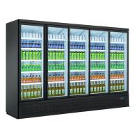 China Supermarket Upright Multi Door Refrigerated Showcase Beverage Chiller for sale