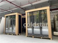 China Commercial Bar 3 Glass Doors Upright Display Fridge for sale